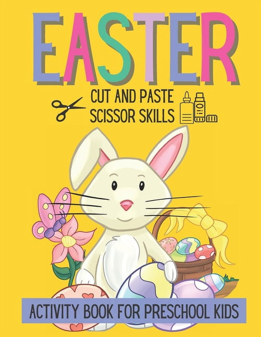 Easter Cut and Paste Scissor Skills Activity Book For Preschool Kids ...