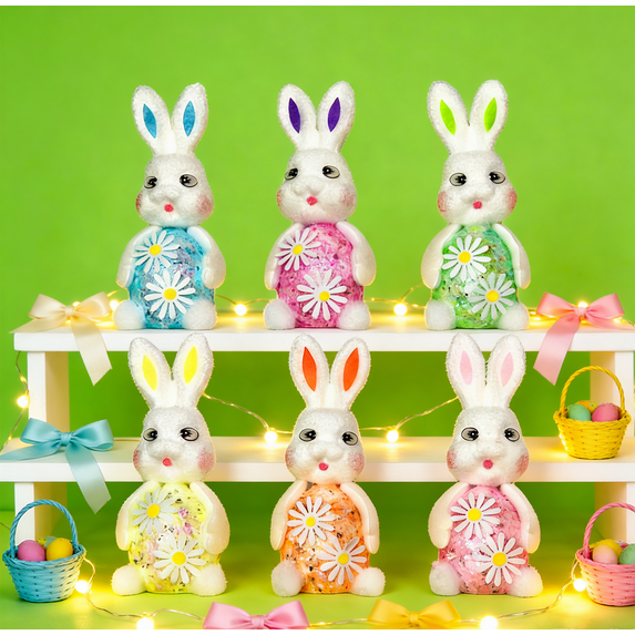 Easter Cute Cartoon Bunny Figurine - Festive Holiday Decoration & Gift ...