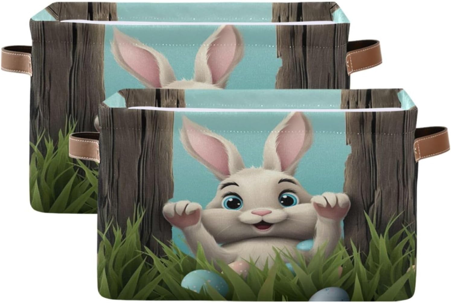 Easter Cute Rabbit Large Storage Basket 2PCS,Cute Koala Collapsible Toy ...