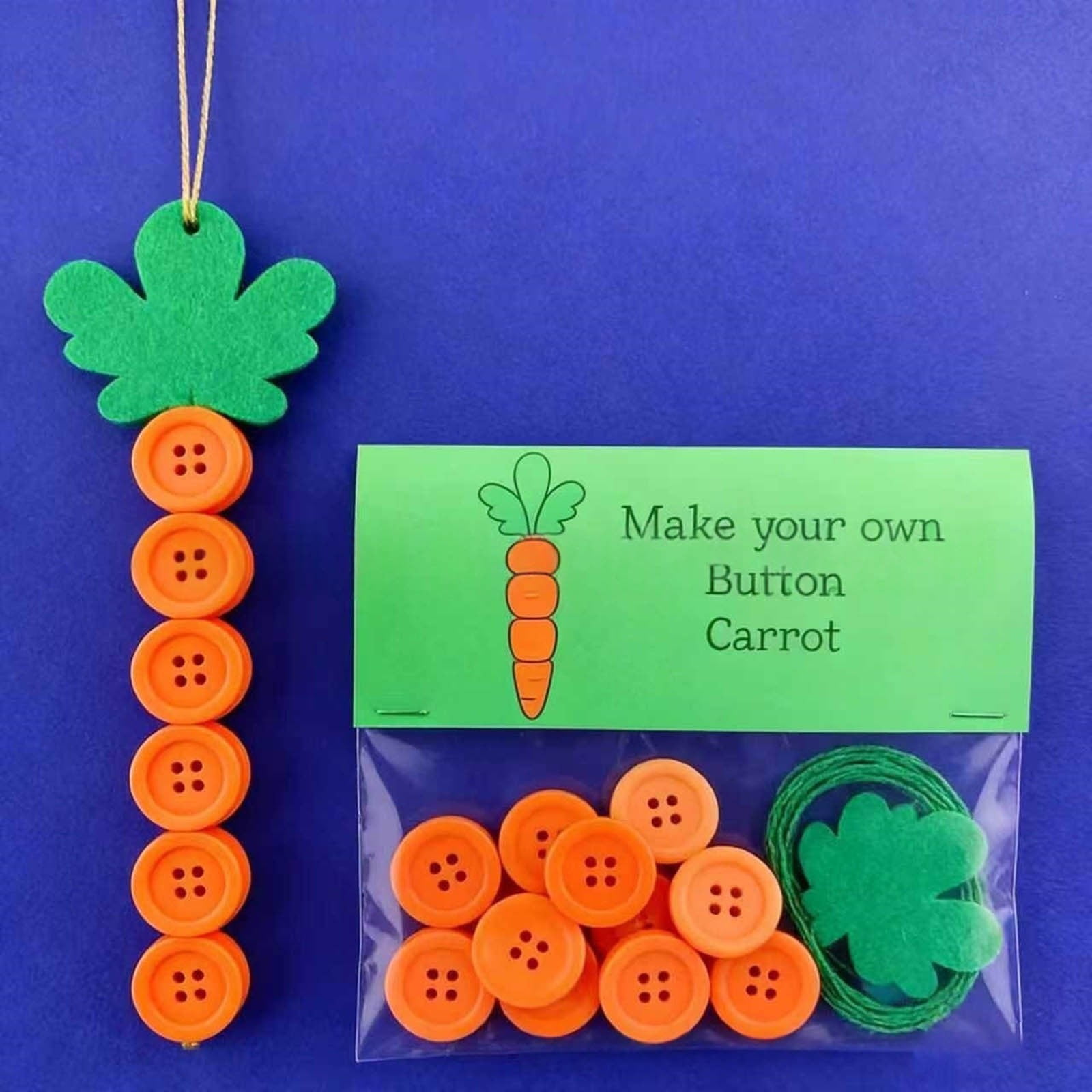Easter DIY Button Craft Kit 2 Pack Handmade Ornament Supplies for s ...