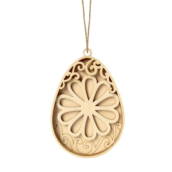 Easter DIY Craft Kit Unpainted Wooden Rabbit Egg Ornaments for Kids ...