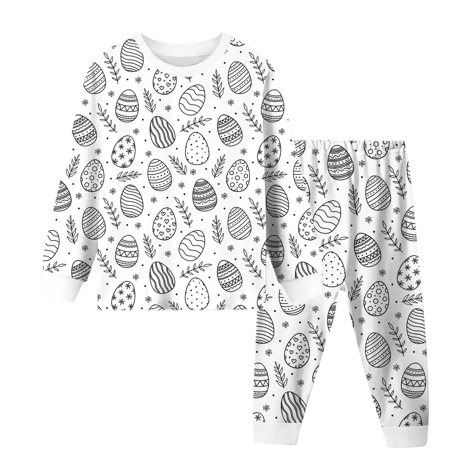 Easter DIY Hand Painted Pajamas for K‭i‭d‭s Boys And Girls Bunny And ...