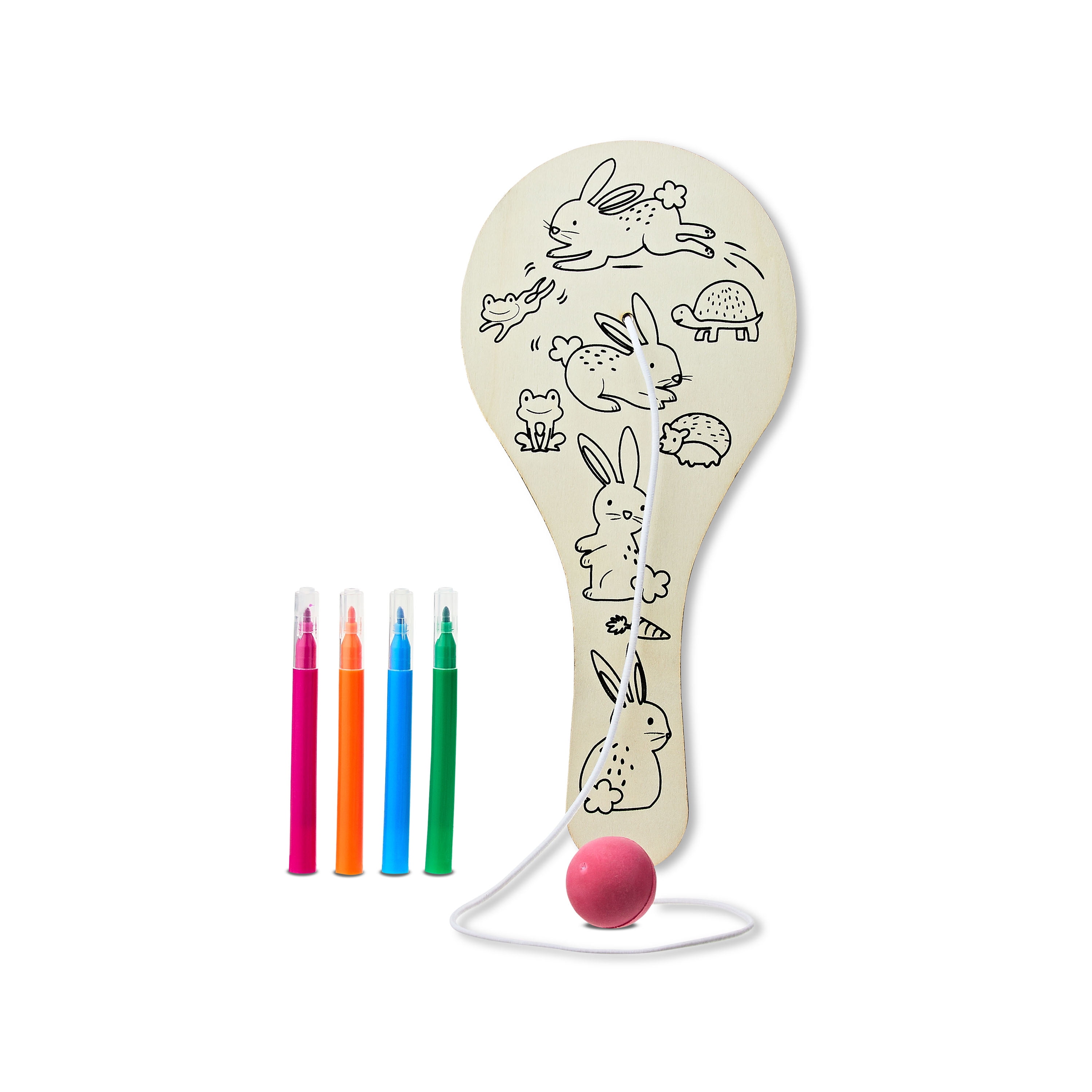 Easter DIY Paddle Multicolor Coloring Kit, Bunny, by Way To Celebrate ...