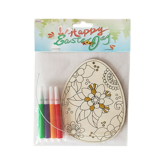 Easter DIY Wooden Drawing Board Kids Painting Coloring Craft Decoration ...