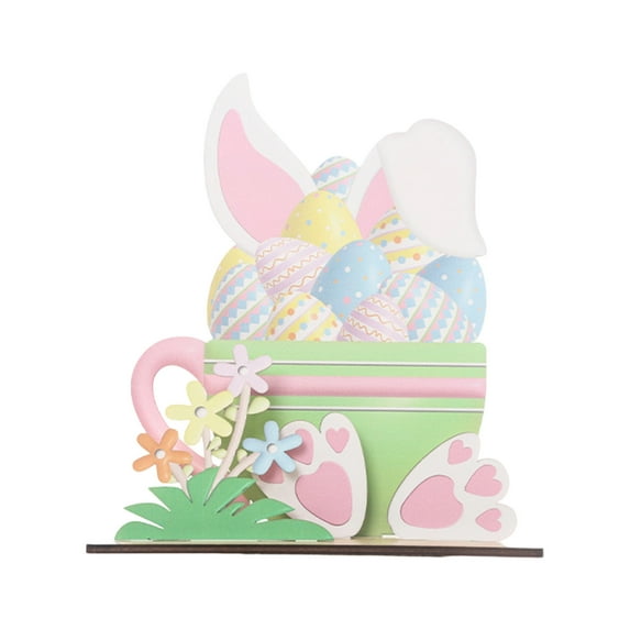 Easter DIY Wooden Ornament, Multi-Layer Resurrection Rabbits and Egg ...