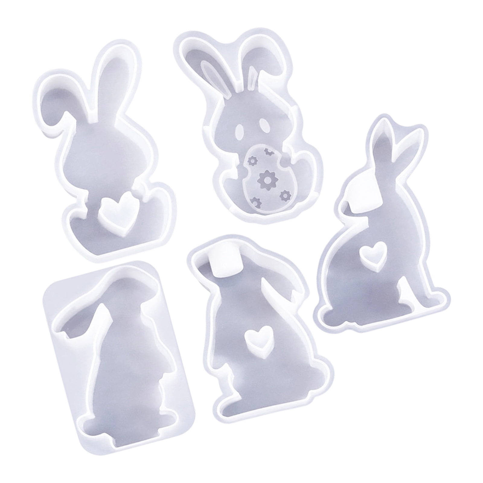Easter DIYer Silicone Rabbits Molds Cartoon Rabbits Shape For Handmade ...