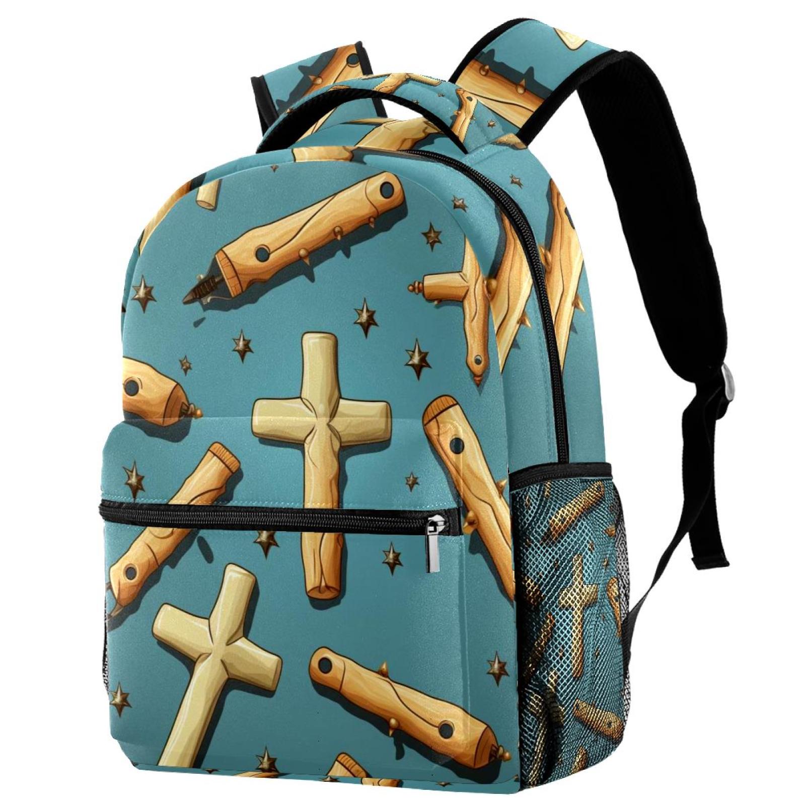 Easter Day Crosses Painted Lightweight Backpacks Roomy Interior, Casual ...