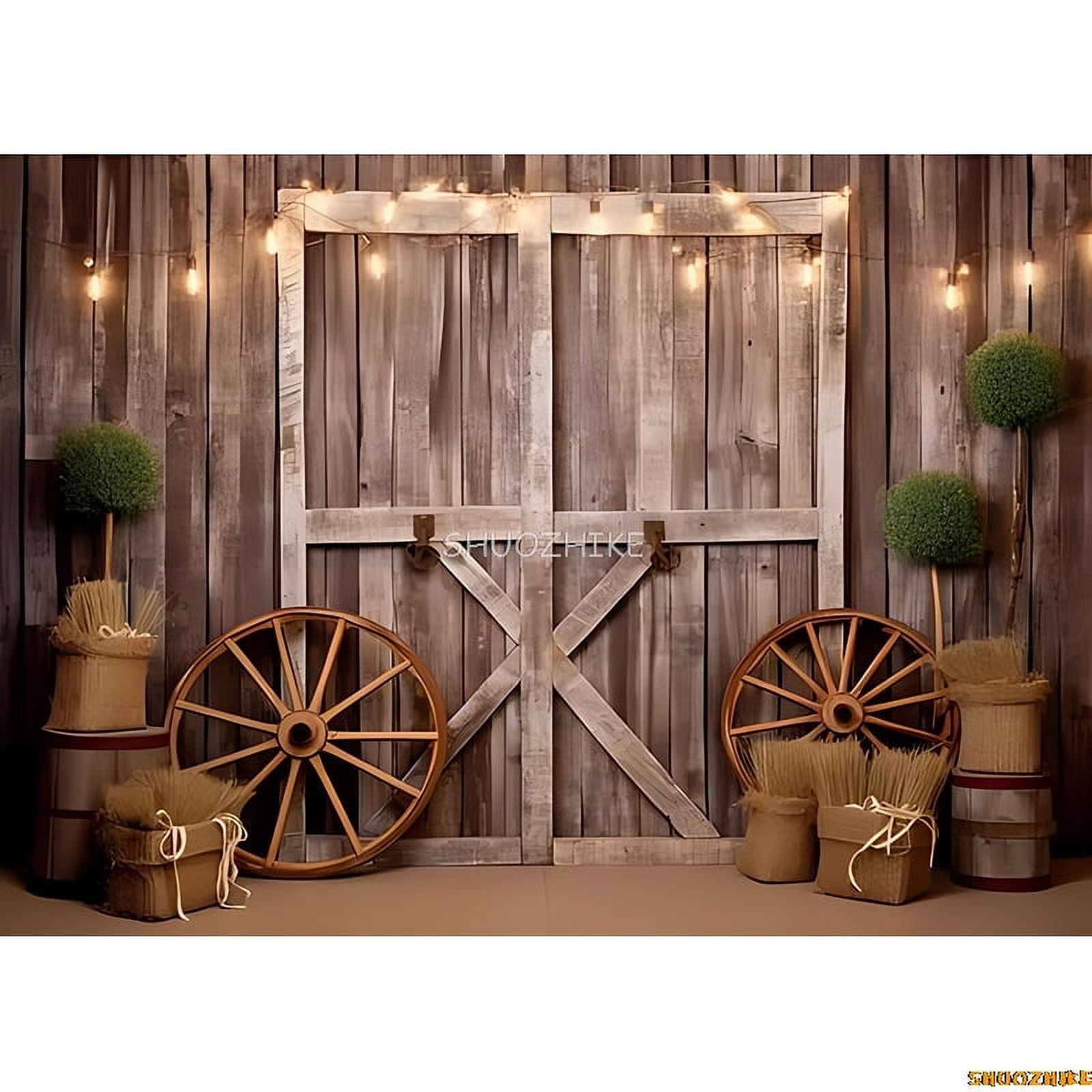 Easter Day Digital Photography Backdrops Props Rabbit Flowers Arch ...