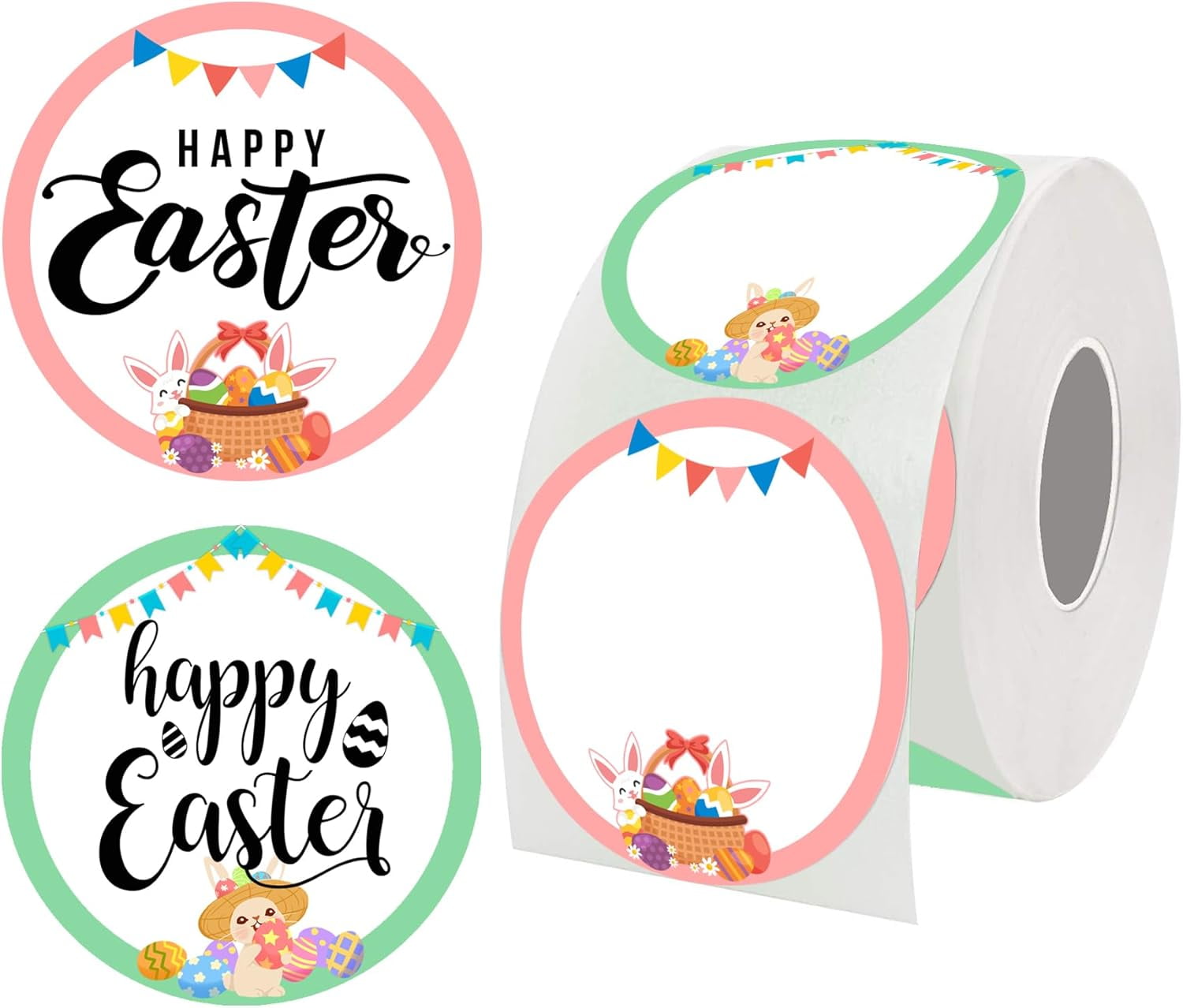 Easter Day Direct Thermal Labels 2 inch Egg Bunny Thermal Printer ...