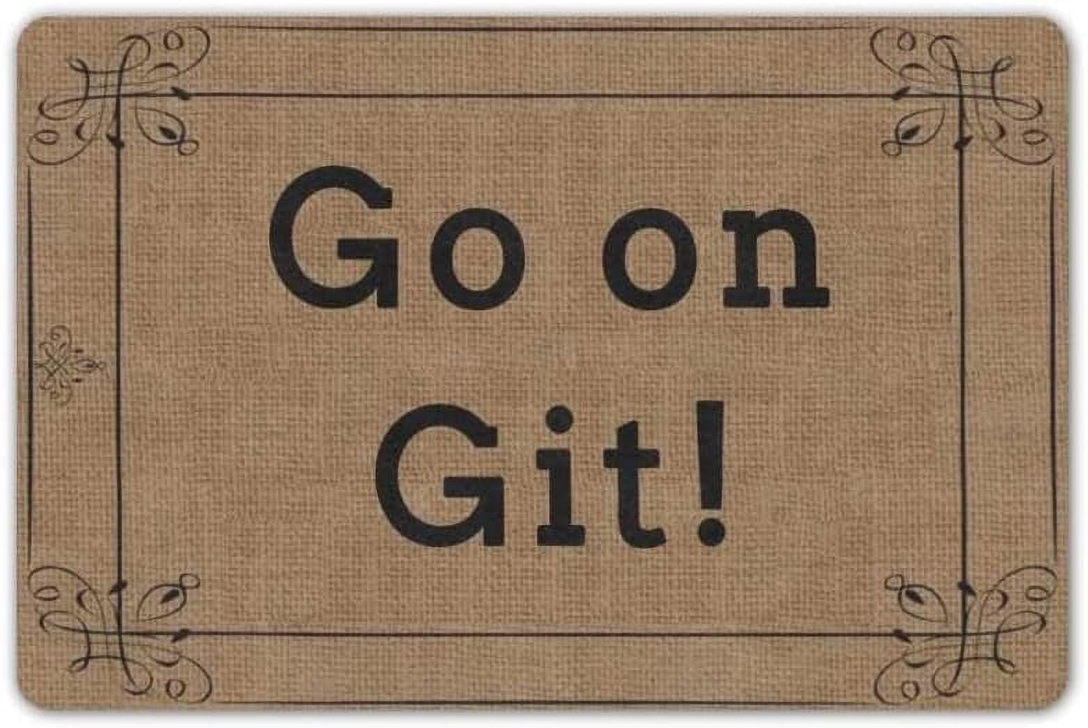 Easter Day Doormat Go on Git Durable Welcome Front Door Mats Entryway ...