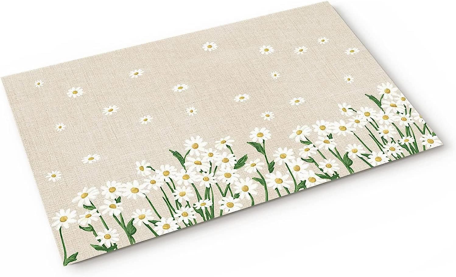 Easter Day Doormat White Daisy Durable Welcome Front Door Mats Entryway ...