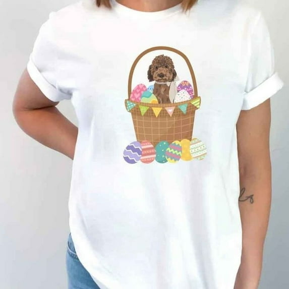 Easter Day Goldendoodle Pet Dog Lover T S1Hirt Easter Day Egg Basket ...