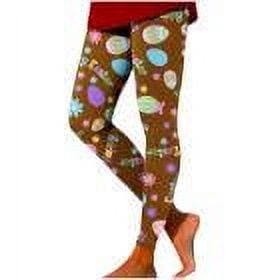 Womens Leggings Easter Outfit High Waist Jeggings Graphic Pants Eggs ...