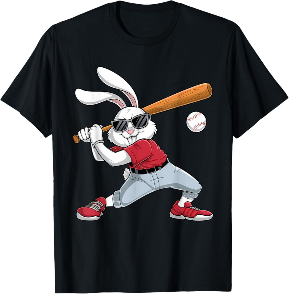 Easter Day Rabbit Playing Baseball Bunny Unisex Men Women T-Shirt S-5Xl ...