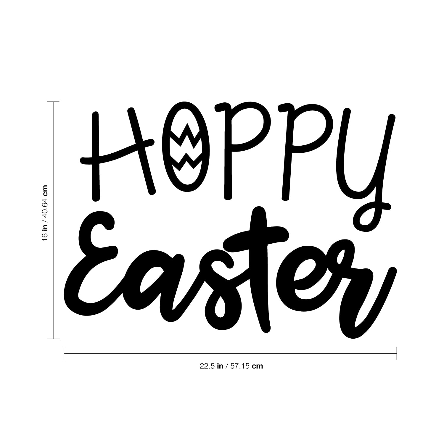 Easter Day Vinyl Wall Art Decal - Hoppy Easter - 16" x 22.5 ...