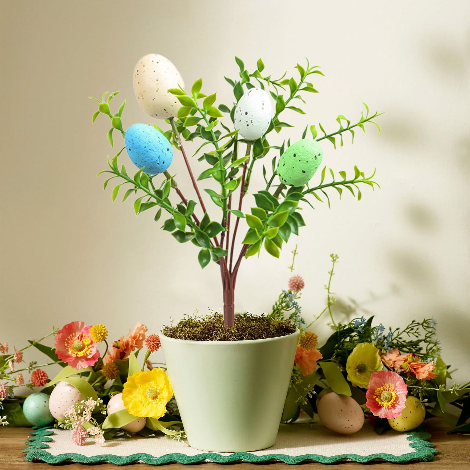 Easter Deals! Kabnic Artificial Easter Egg Picks, 13.8 Inch Spring ...