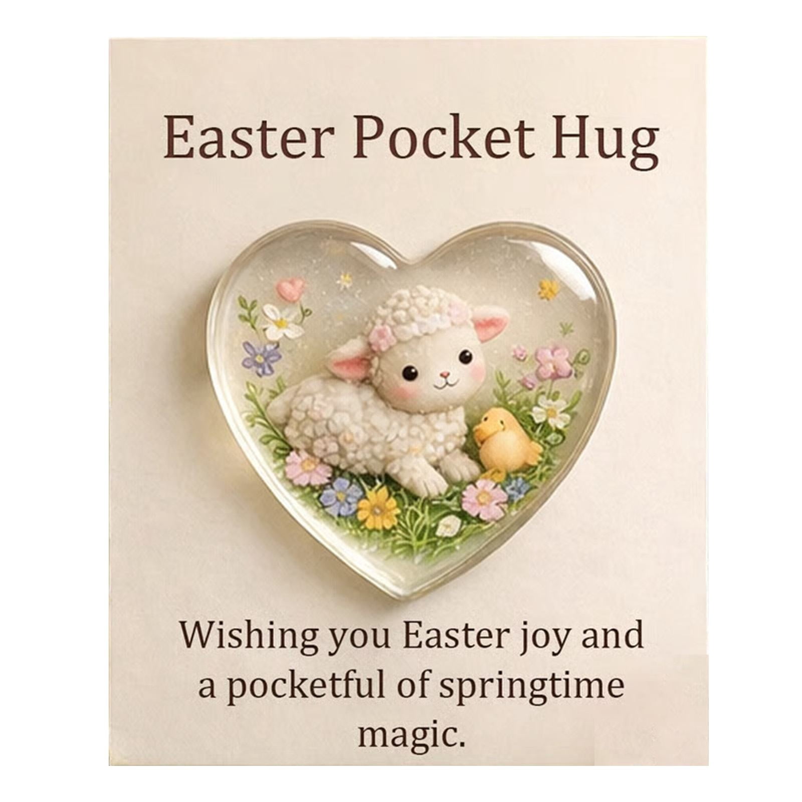Easter Decor 2026 Easter Pocket Hug 2D Acrylic Flat Design Easter Bunny ...