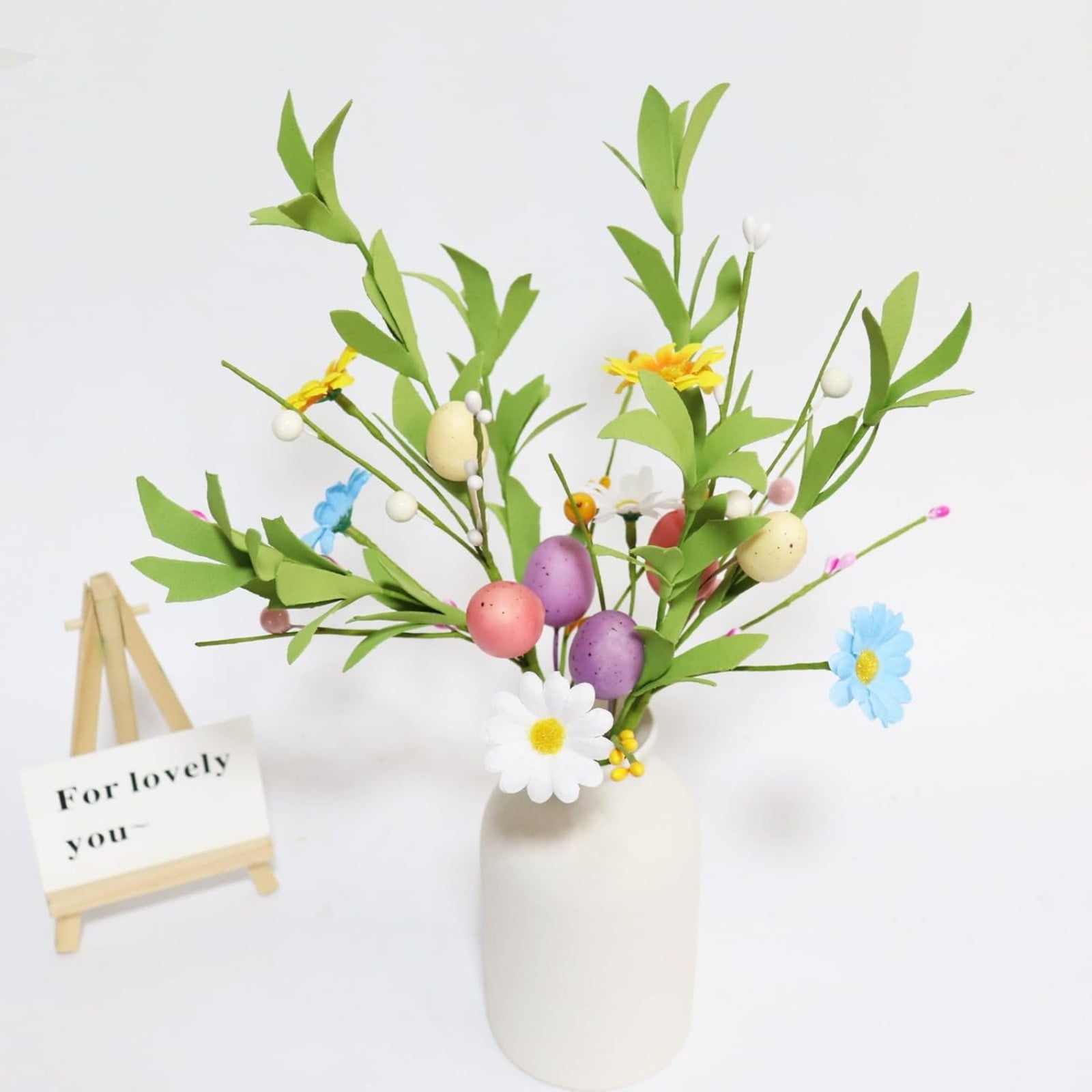 Easter Decor Artificial Easter 1 Pcs Spring Berry Picks With Eggs ...