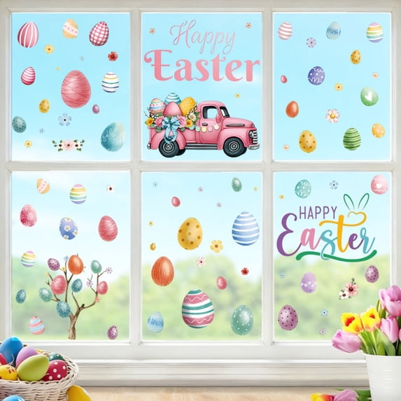 Easter Decor Easter Atmosphere Must Have Egg,Adhesive Wall Decals ...