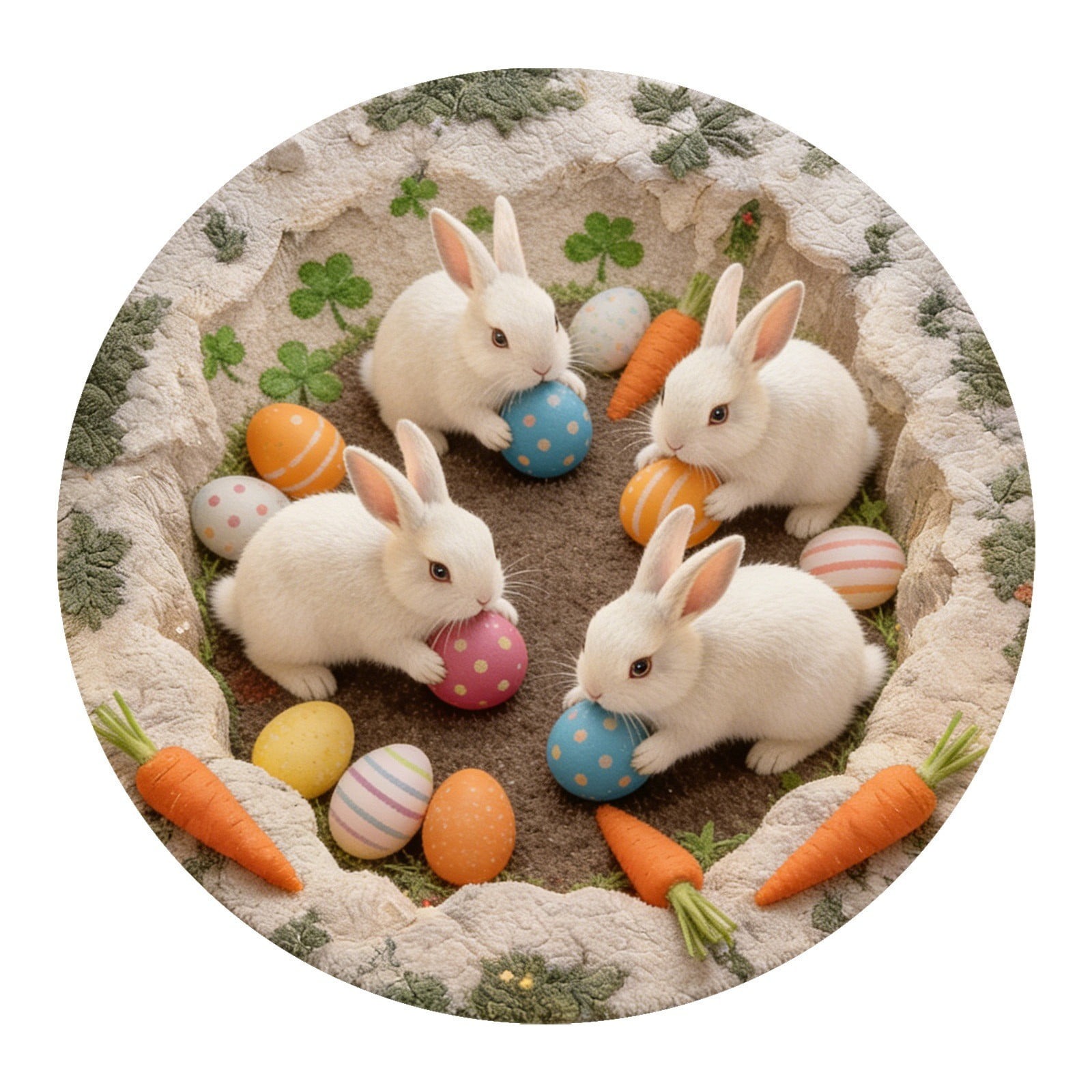 Easter Decor, Easter Bunny Carpet Soft Area Rug For Living Room Bedroom ...