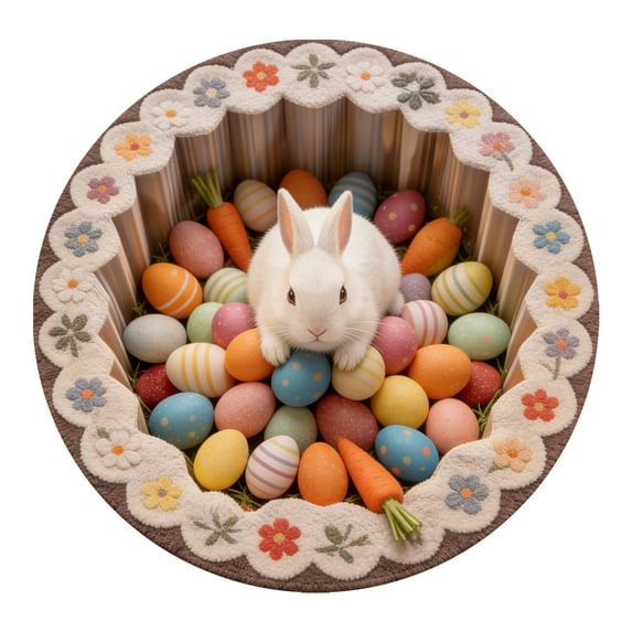 Easter Decor, Easter Bunny Carpet Soft Area Rug For Living Room Bedroom ...