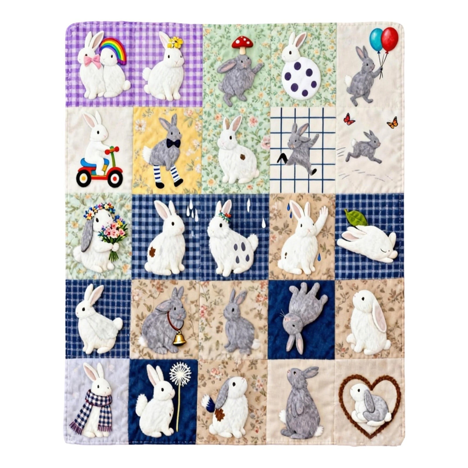 Easter Decor Easter Bunny Throw Blanket Soft Cozy Flannel Bed Couch for ...