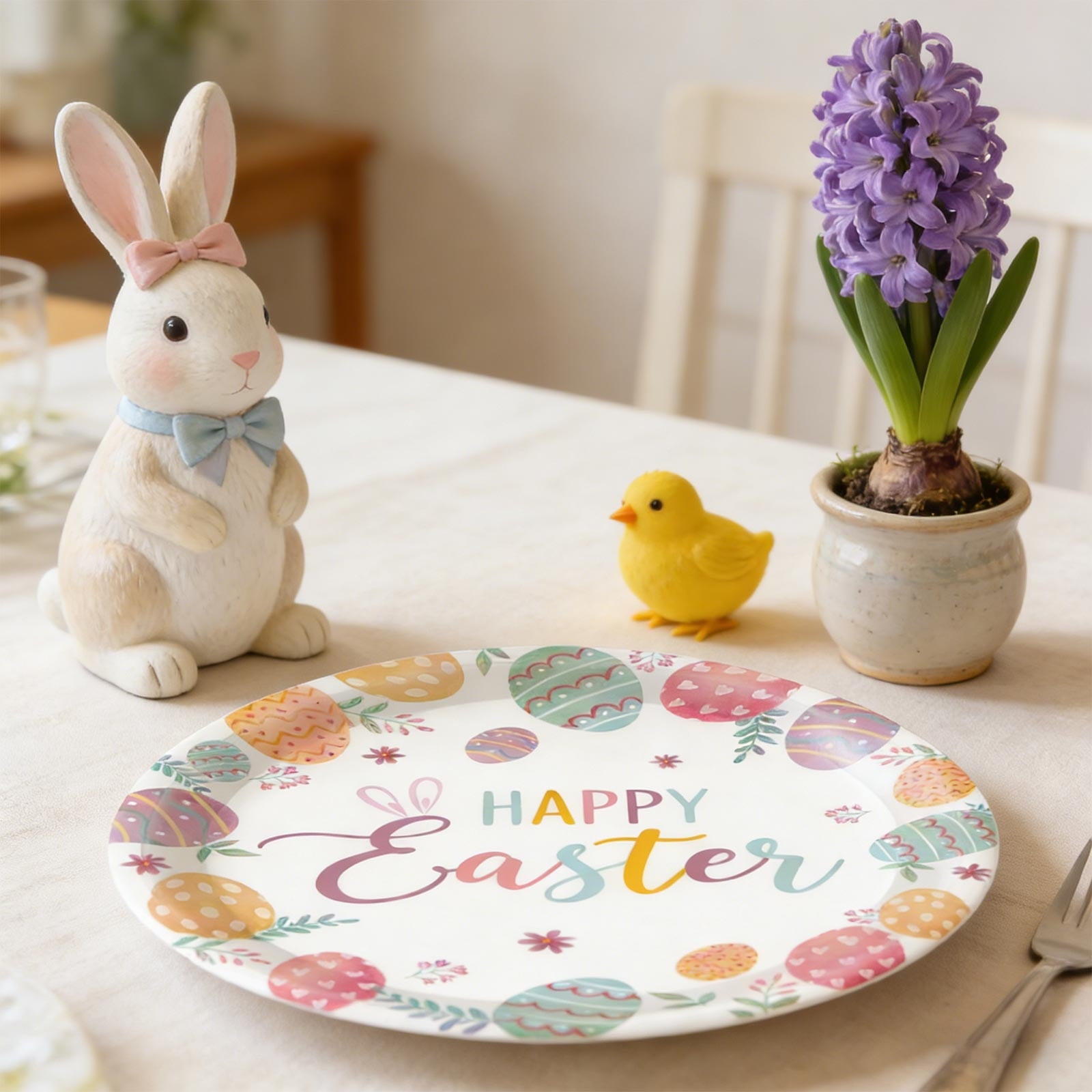 Easter Decor,Easter Decorations,16PCS Easter Egg Theme Party Tableware ...