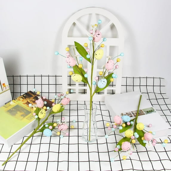 Easter Decor,Easter Egg Shaped Artificial Berry Branches - Walmart.com