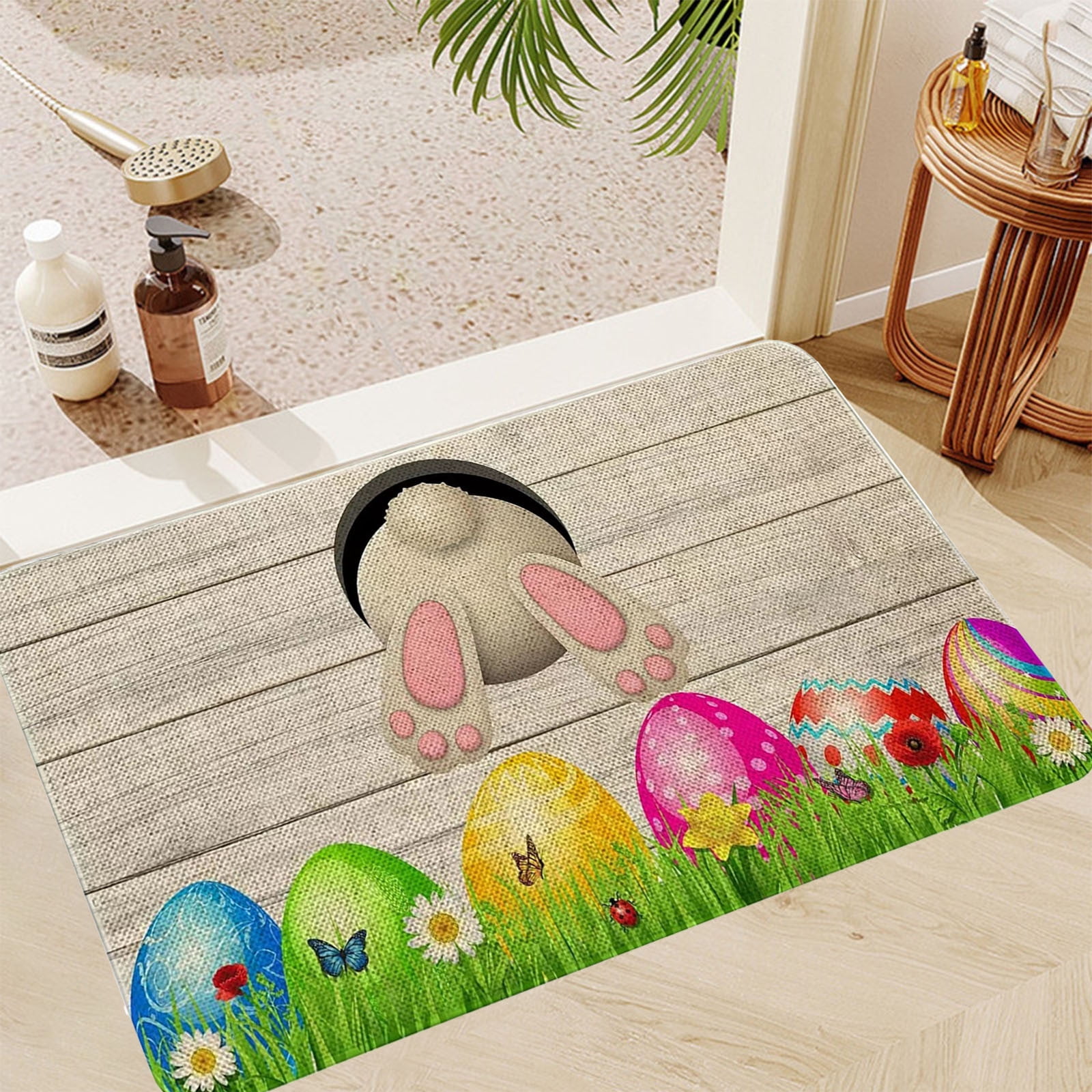 Easter Decor Easter Eggs Easter Basket Happy Easter Kitchen Mats Spring ...