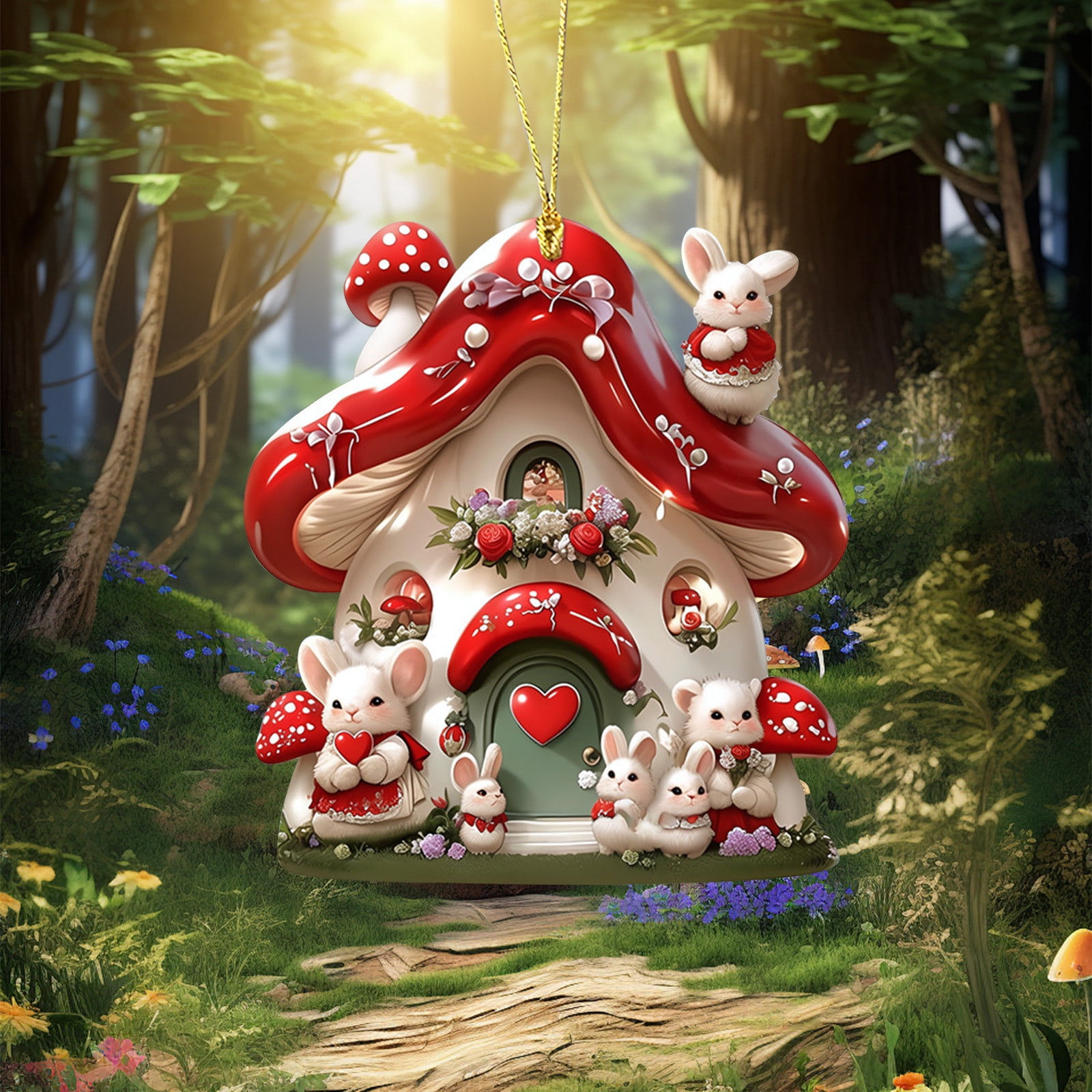 Easter Decor, Yannianjz Easter Acrylic Flat Hanging Ornament, Cute ...