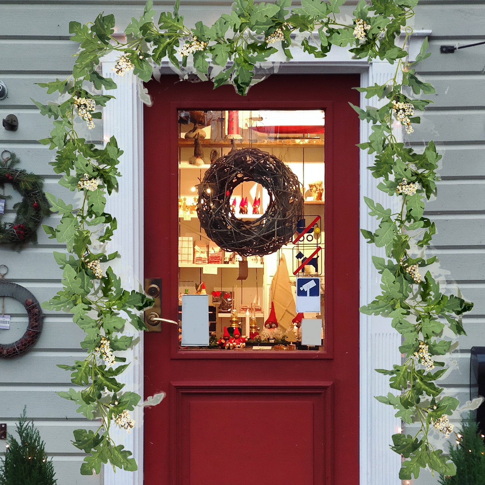 Easter Decoration Easter Decor Christmas Simulation Green Rattan ...