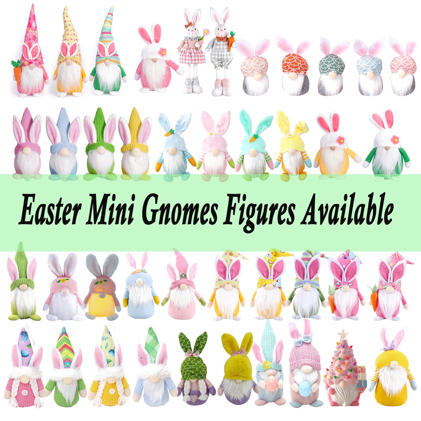 Easter Decoration Doll Ornaments, Faceless Dwarf Gnome Plush Figurine ...
