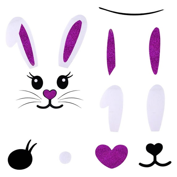 Easter Decoration Door Stickers Cartoon Chicken English Window Stickers ...