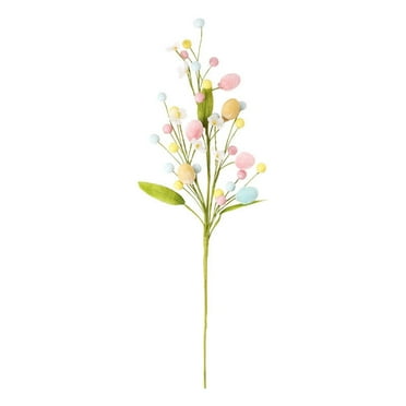 1Pc Easter Decorations Egg Picks Berry Stem Artificial Spring Floral ...