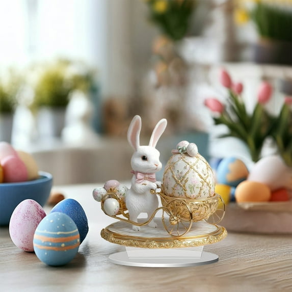 Easter Decoration Spring Bunny Ornament 2D Acrylic Desktop Ornament ...