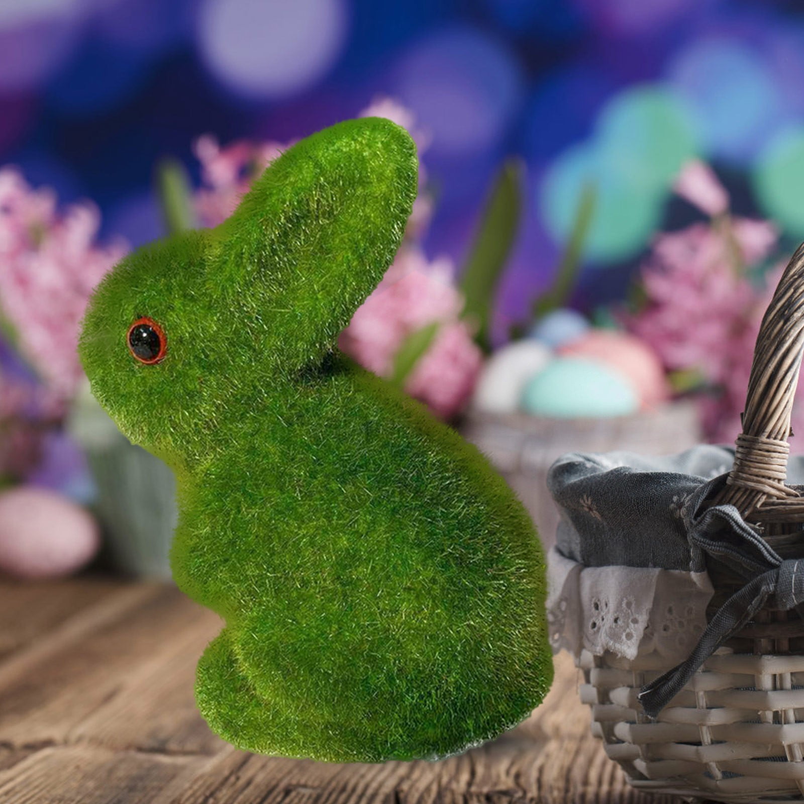 Easter Decoration Spring Desktop Ornaments Rabbit Decoration, Flocking ...