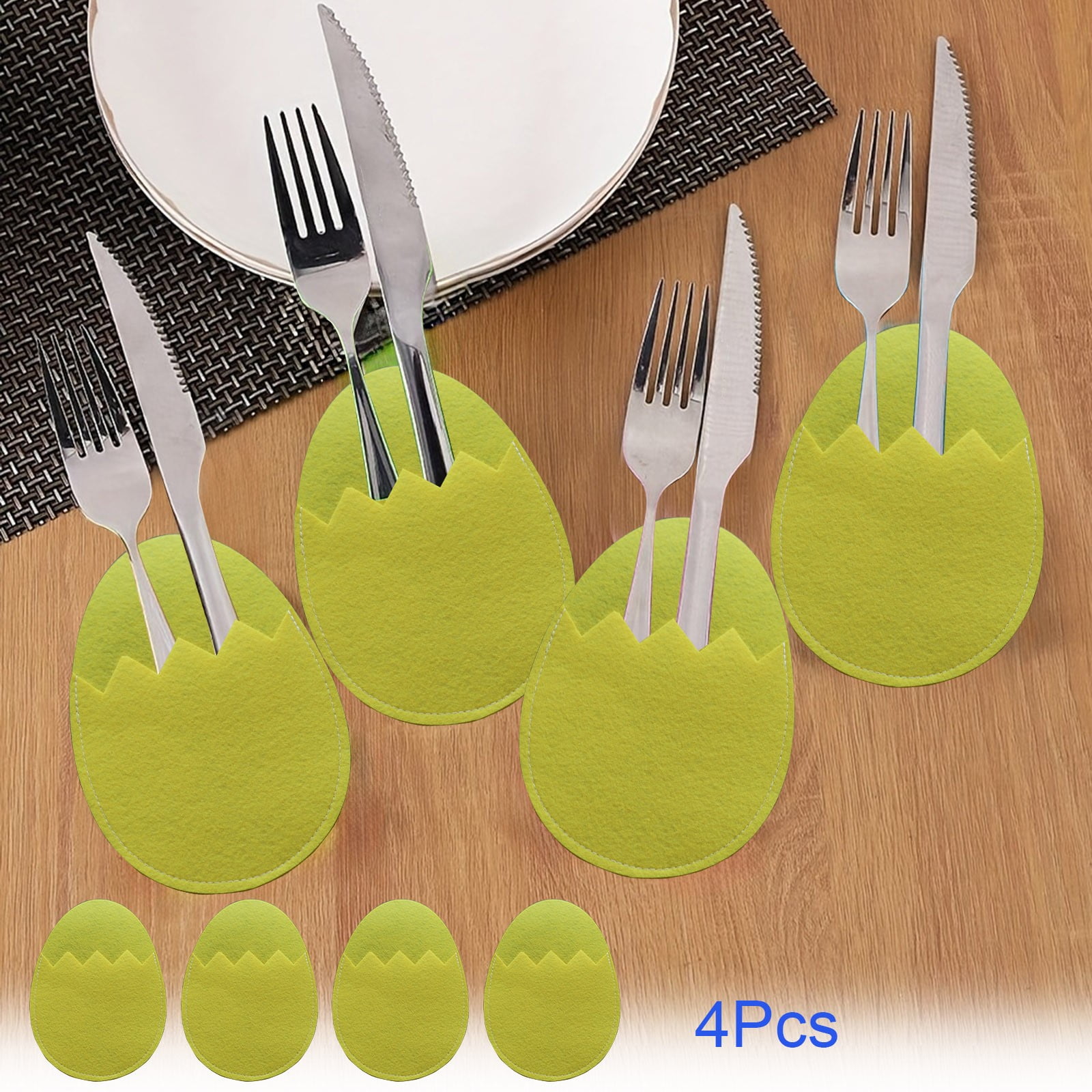 Easter Decorations 2025! BVXEEP Easter Eggs Utensil Cutlery Pouch Bags ...