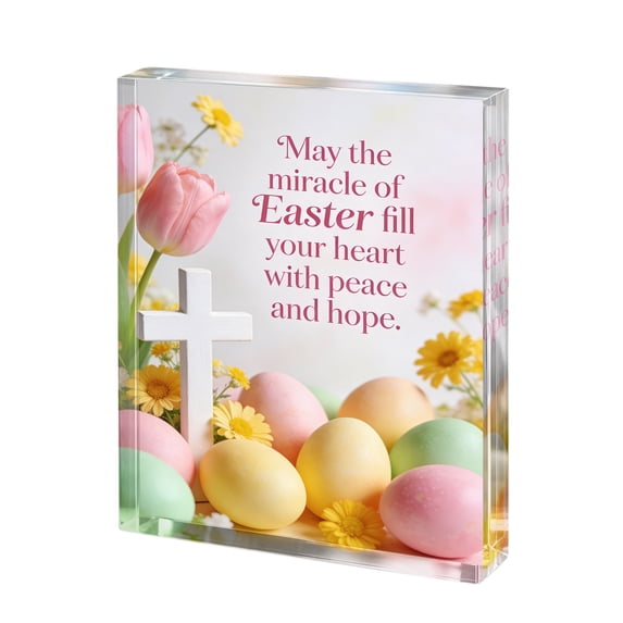 Easter Decorations 2D Acrylic Desk Ornament Spring Home Gift for Women ...