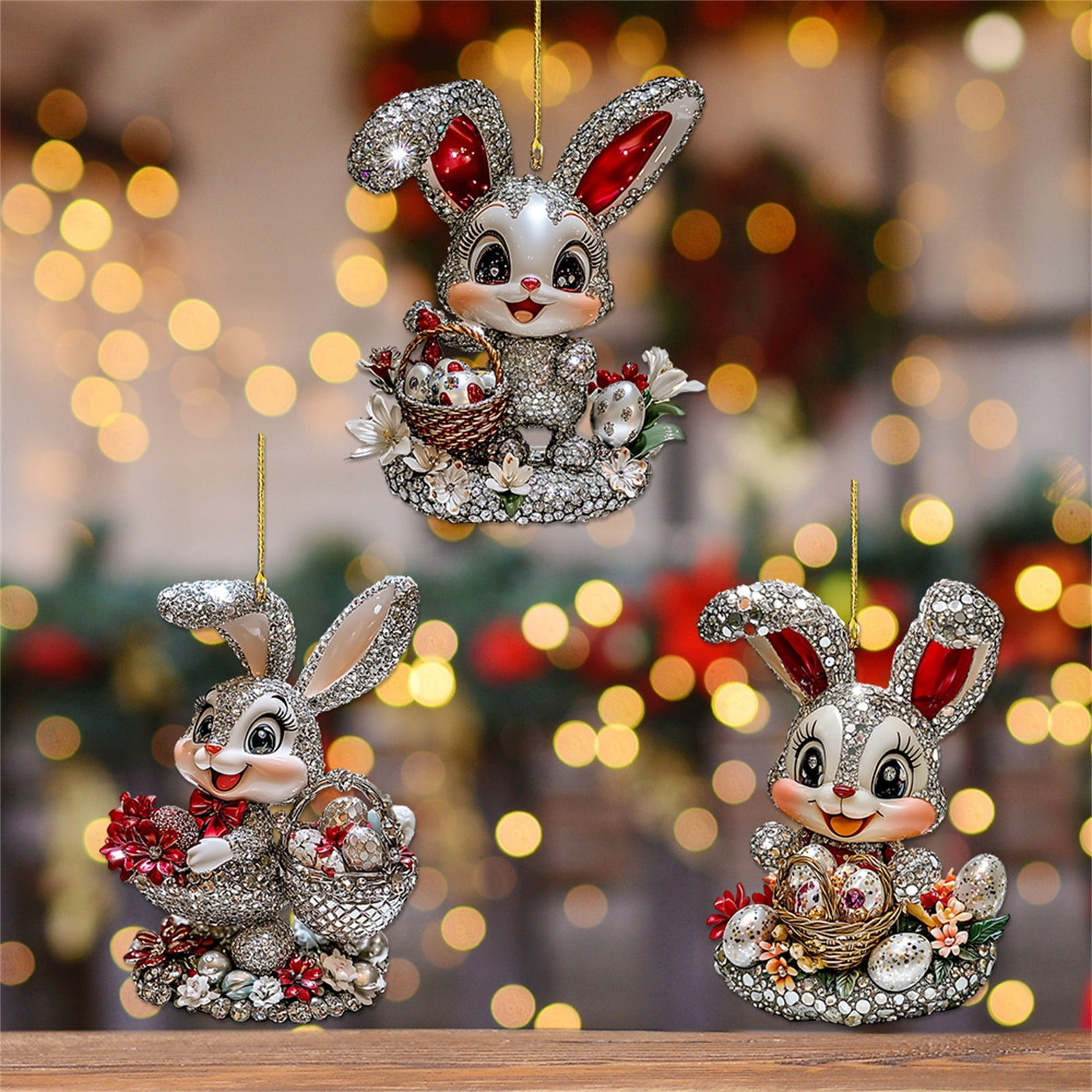 Easter Decorations 2D Cute And Adorable Pendant Cross Border Acrylic ...
