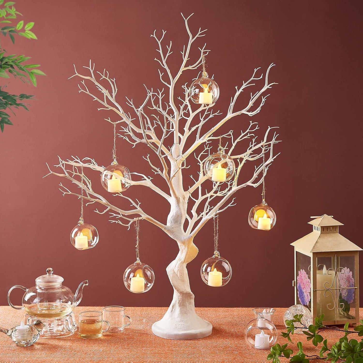 Easter Decorations, 33 Inch White Easter Tree Table Centerpiece for ...