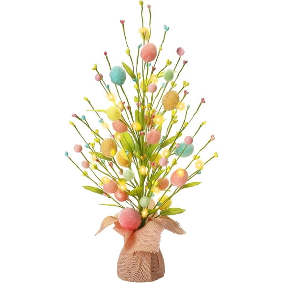 Easter Decorations, Artificial Easter Eggs Tree Branches Tabletop Decor ...