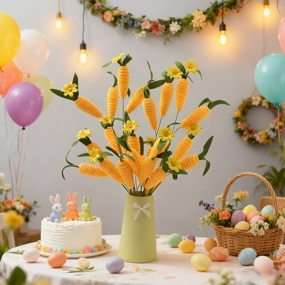 Easter Decorations Artificial Easter Carrots Cuttings for Crafting ...