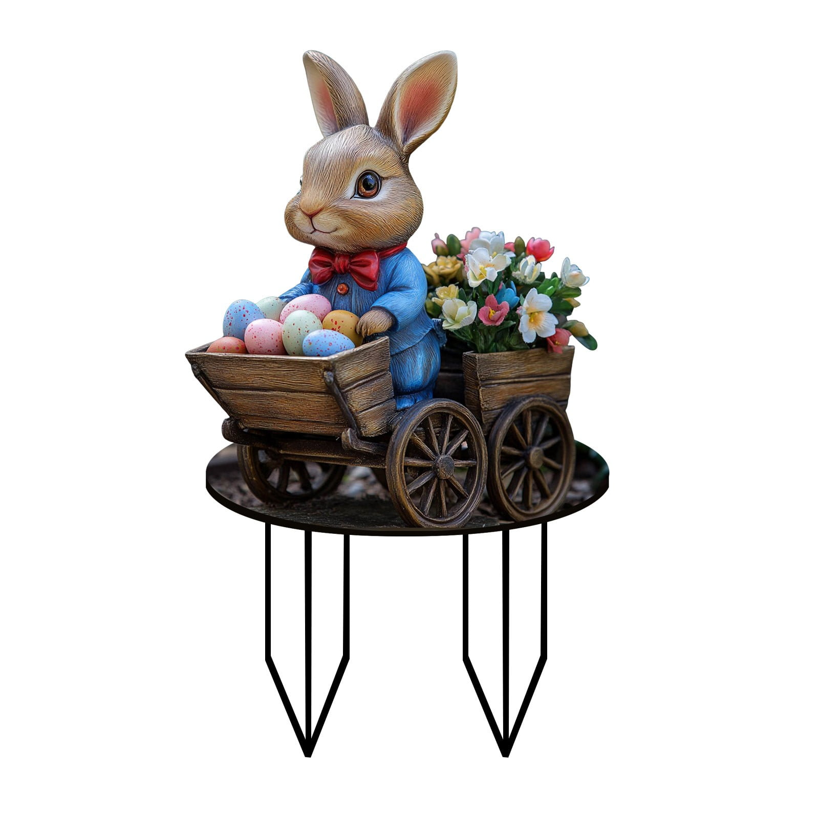 Vintage Easter Yard Decorations Creative Easter Bunny Egg Outdoor Yard ...