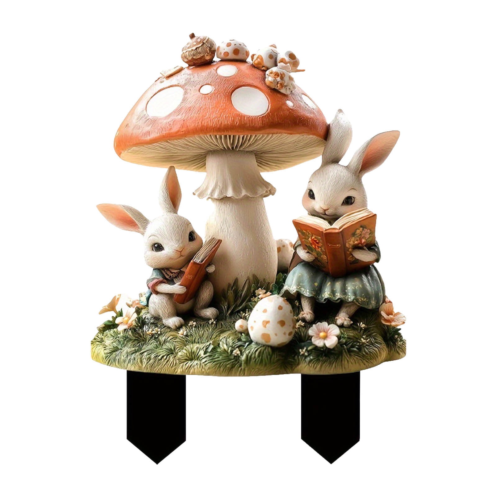 Vintage Easter Yard Decorations Creative Easter Bunny Egg Outdoor Yard ...