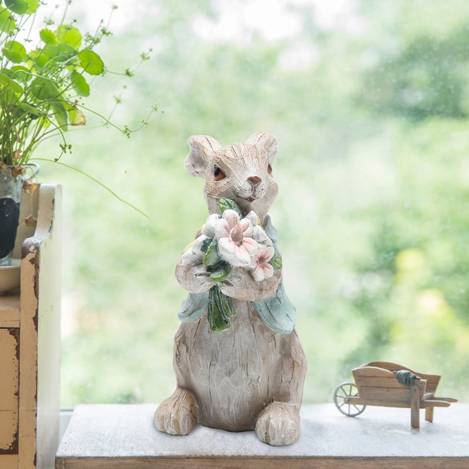 Easter-Decorations Bunny Decor Spring Decor Figurines Table-Centerpiece ...