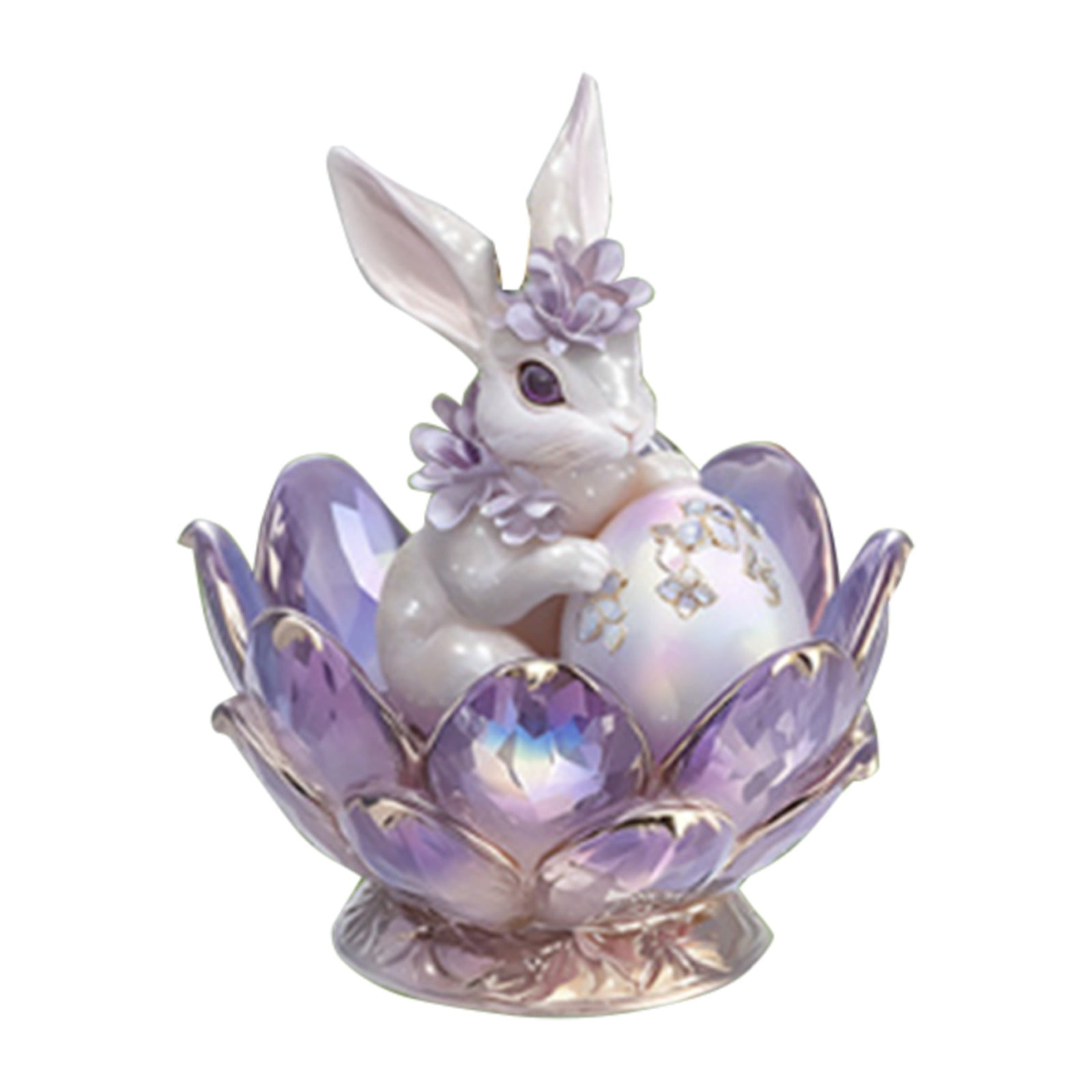 Easter Decorations Bunny Figurines, Spring Rabbit Tabletop Decor, Rabbit Statue Statues ...