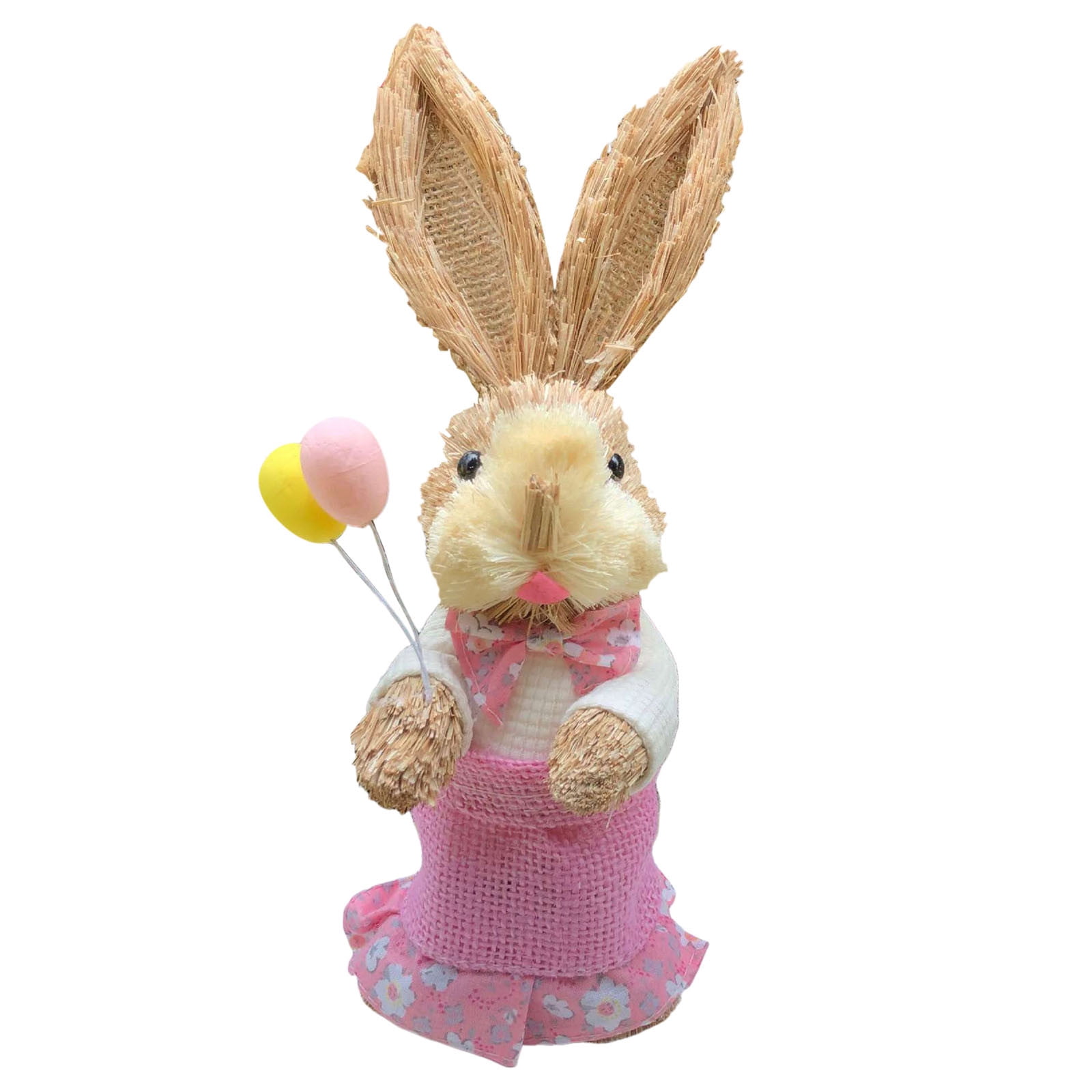 Easter Decorations Bunny Straw Bunny Figurine Tabletop Decor Easter ...