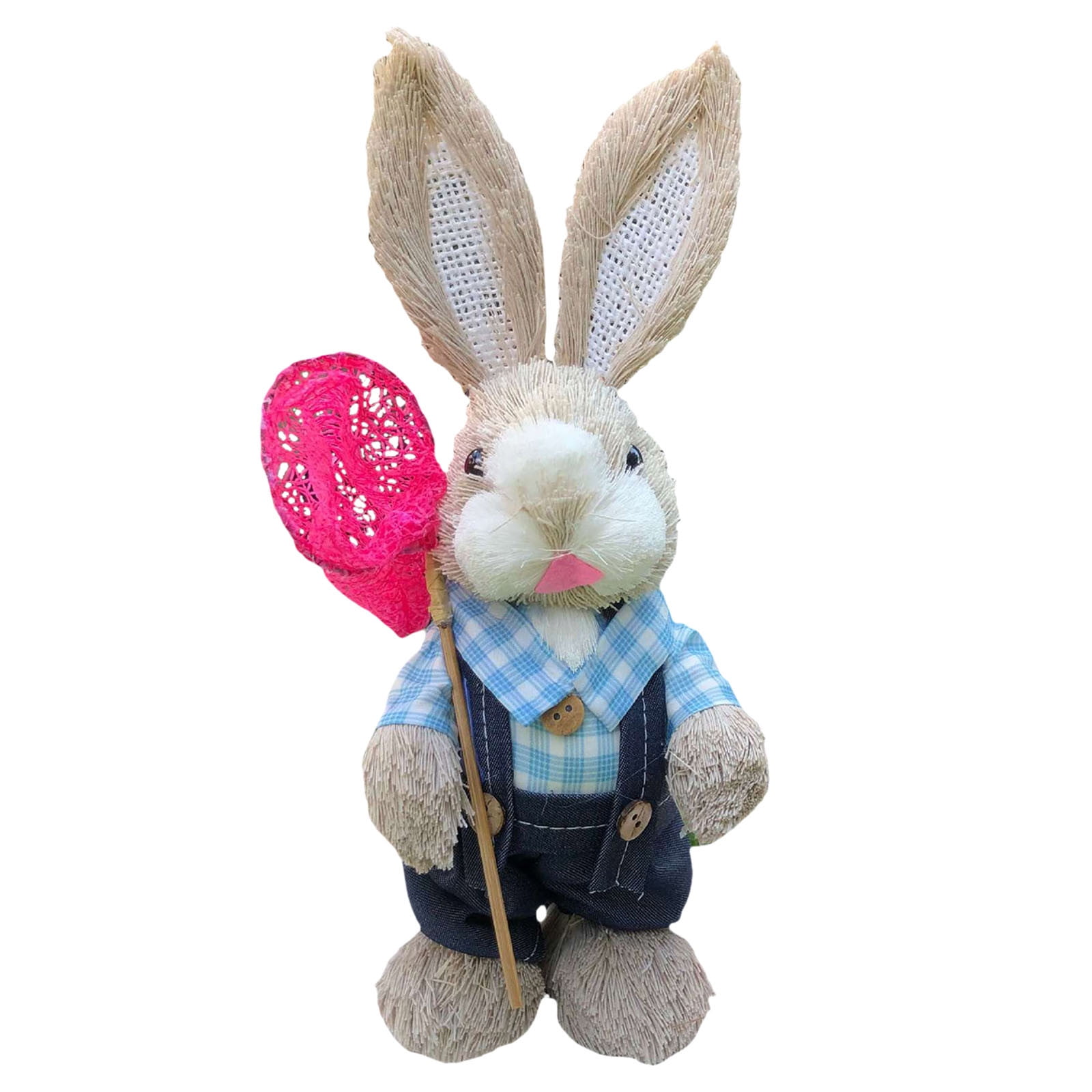 Easter Decorations Bunny Straw Bunny Figurine Tabletop Decor Easter ...