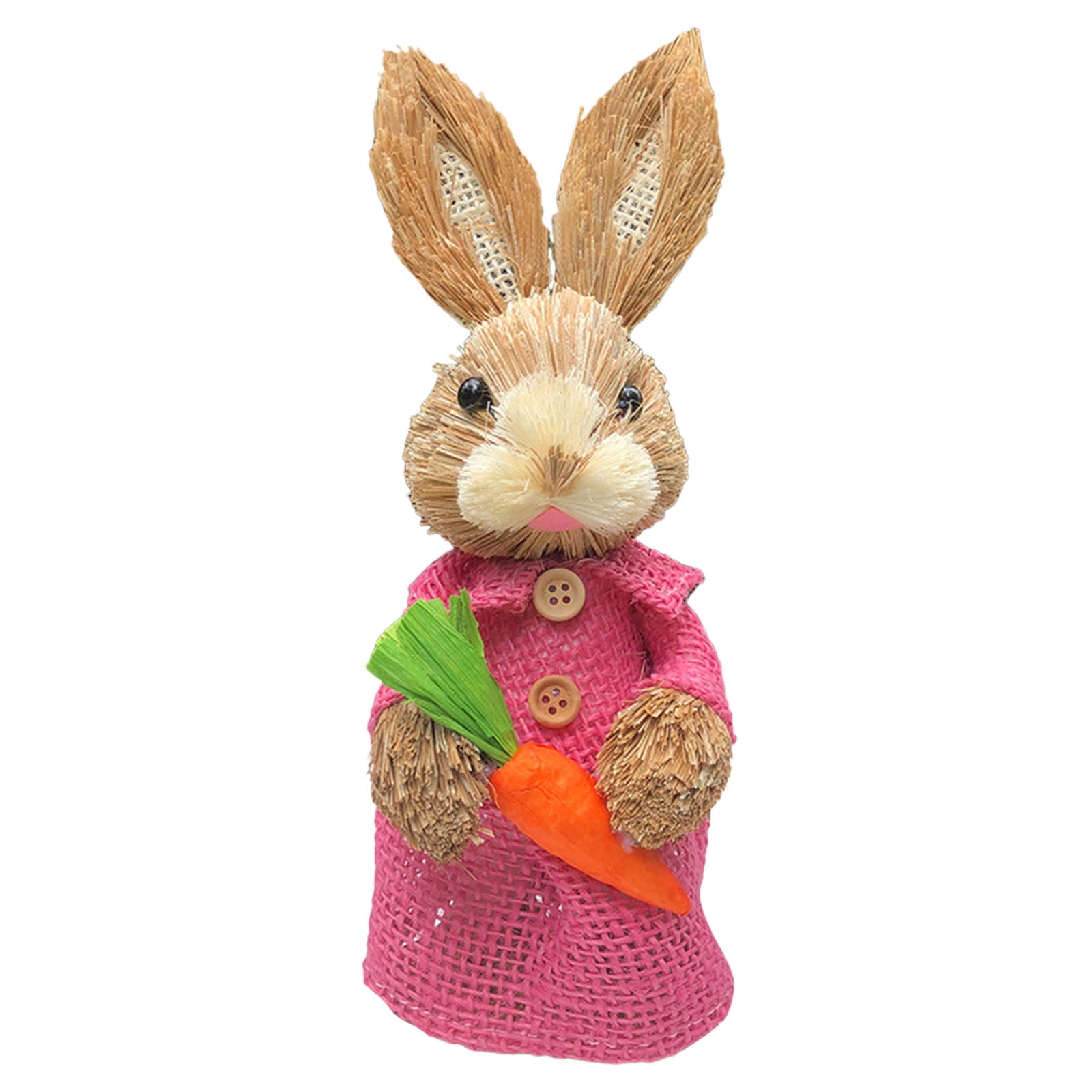 Easter Decorations Bunny Straw Bunny Figurine Tabletop Decor Easter ...