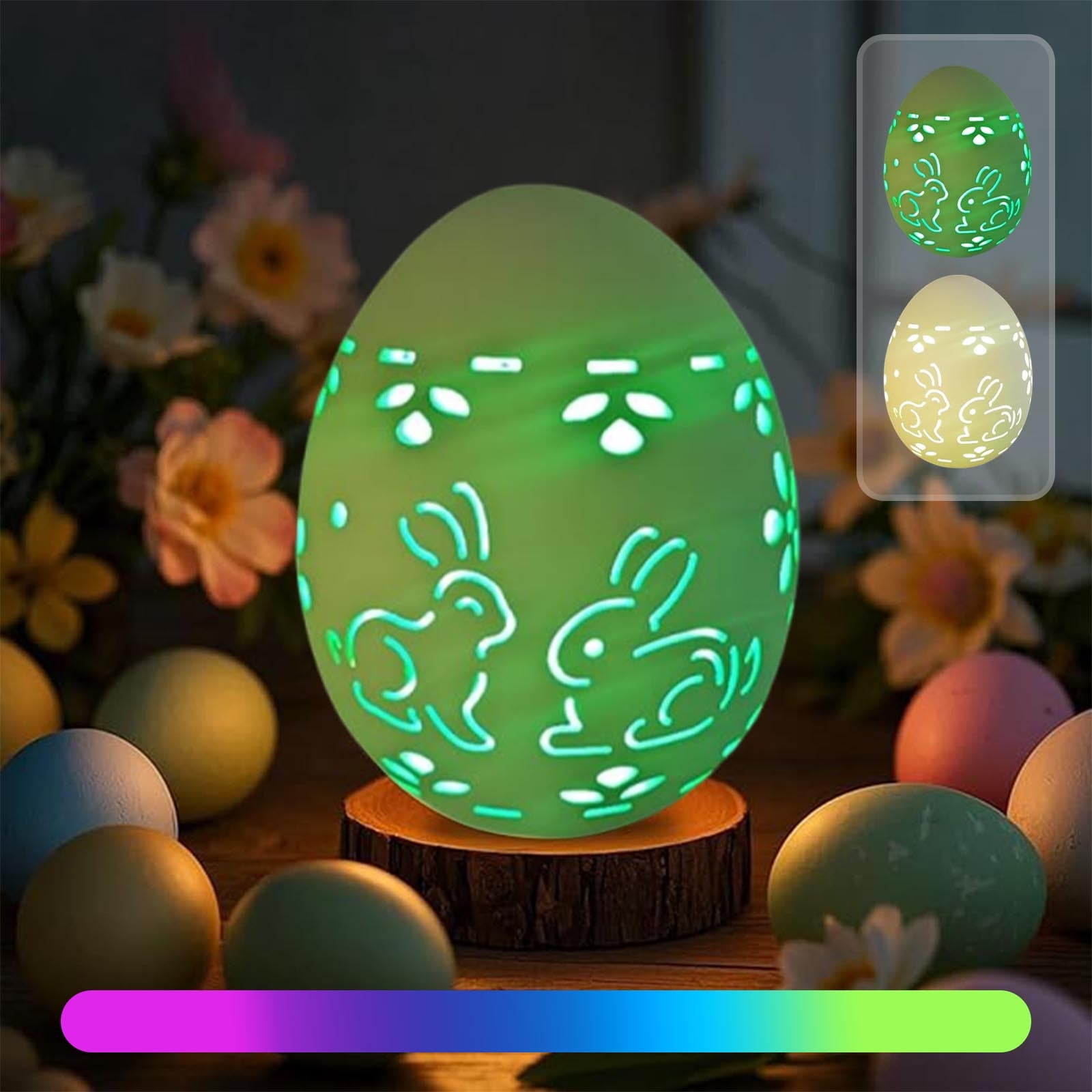 Easter Decorations, Ceramic Easter Egg Decoration, Light Up Easter Eggs ...
